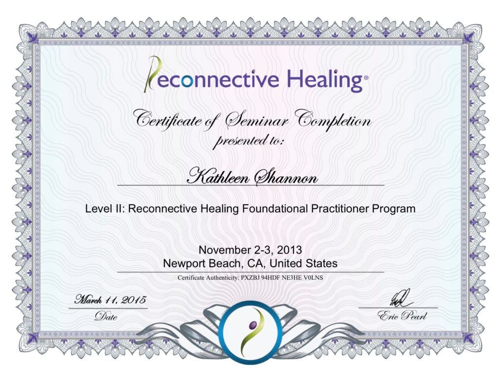 Reconnective Healing - Kathleen's Ministry -Kathleen Shannon